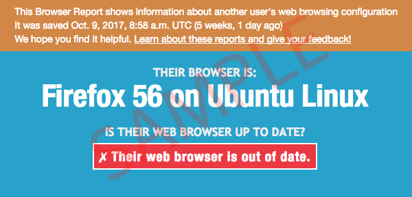 User web browser reports - WhatIsMyBrowser.com